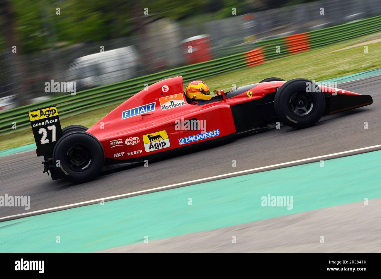 Imola, IT, May, 2017: Unknown run with Historic Ferrari 643 F1-91 1991 ...