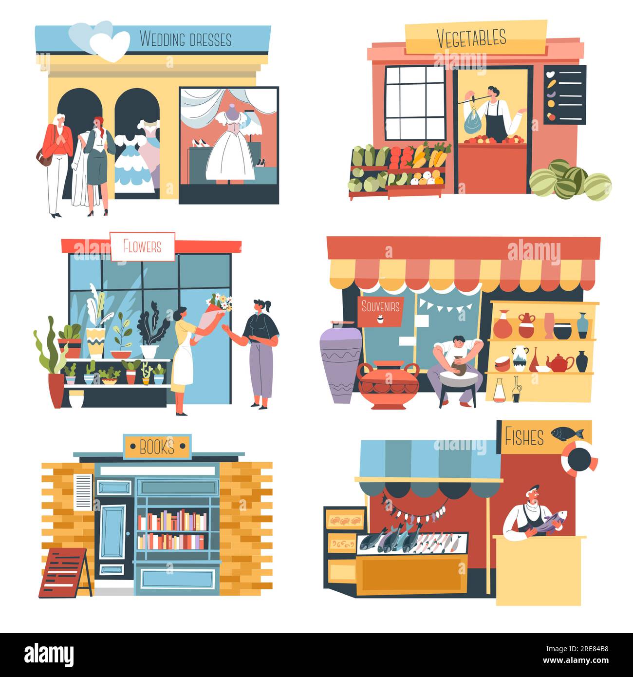 Market stall stalls books Stock Vector Images - Alamy