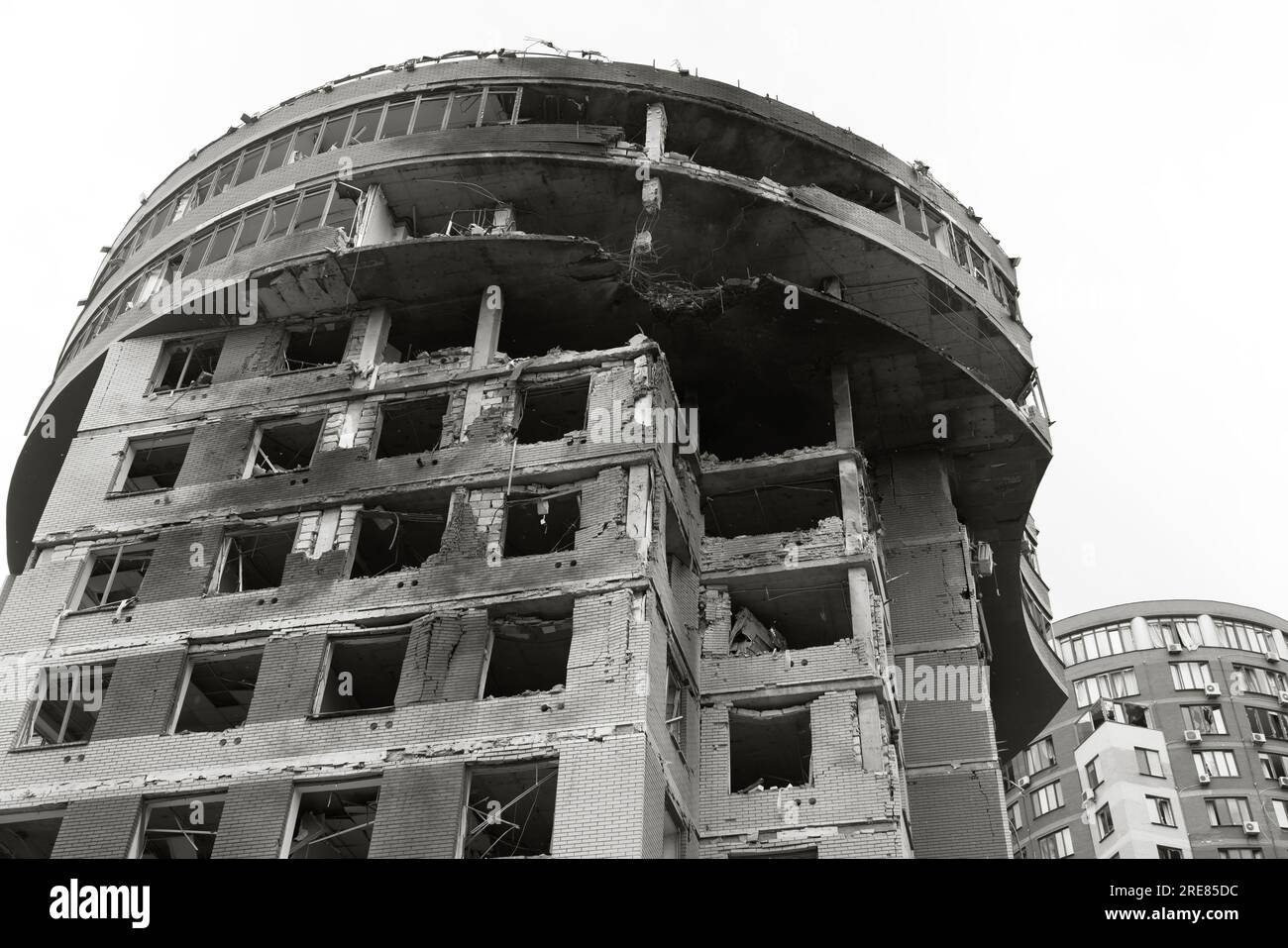 ODESSA, UKRAINE -July14, 2023: War in Ukraine. Destroyed civilian ...