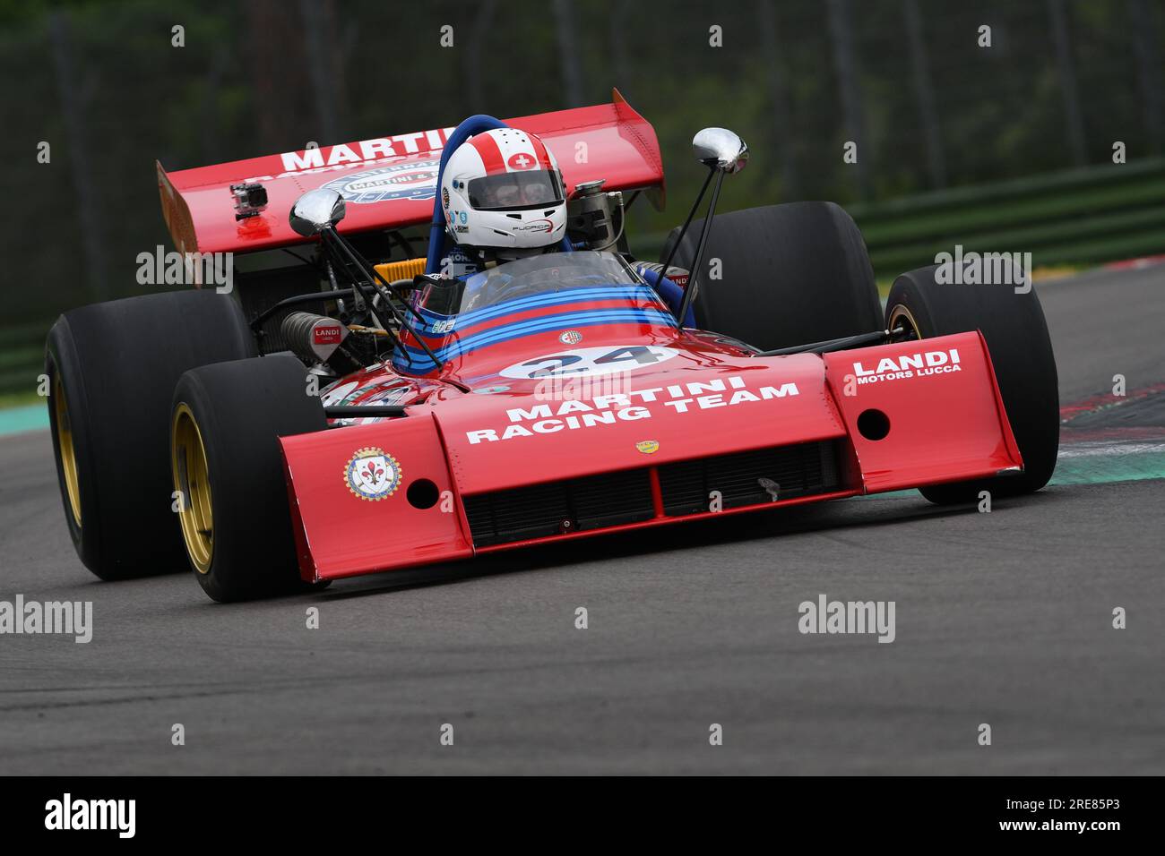 Imola, IT, May, 2017: Historic 1972 Tecno PA123 F1ex Nanni Galli during ...