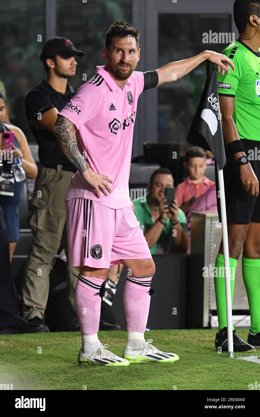 Fort Lauderdale FL, USA. 25th July, 2023. Lionel Messi of Inter Miami ...
