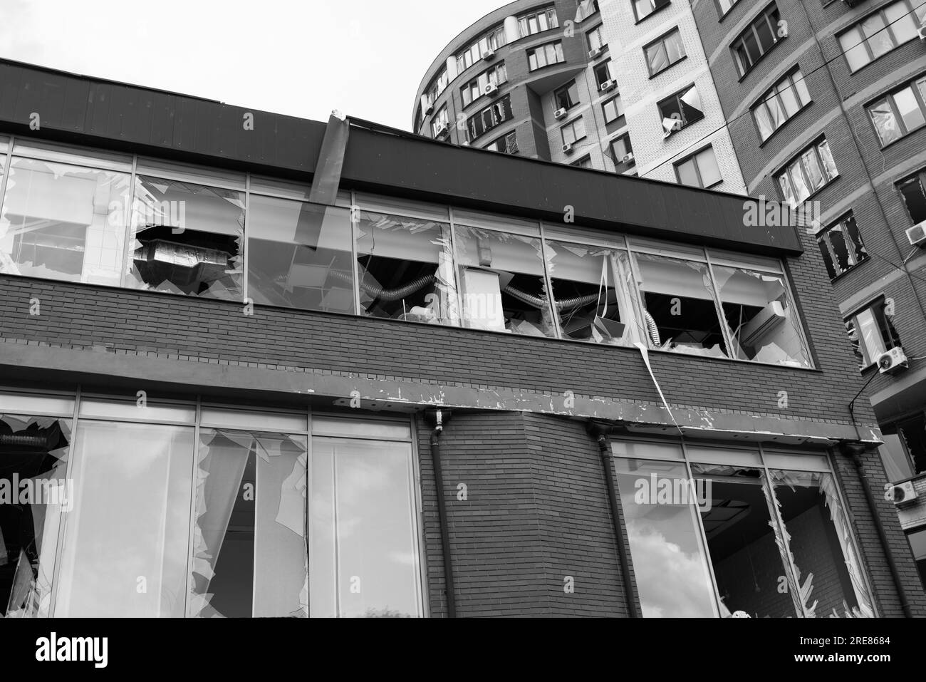 ODESSA, UKRAINE -July14, 2023: War in Ukraine. Destroyed civilian ...