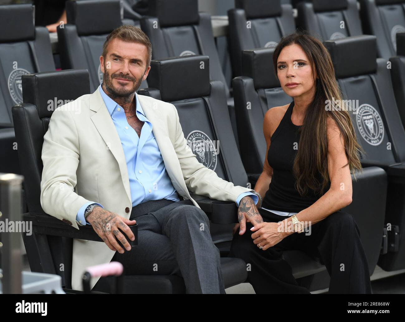 Fort Lauderdale FL, USA. 25th July, 2023. David Beckham and Victoria ...
