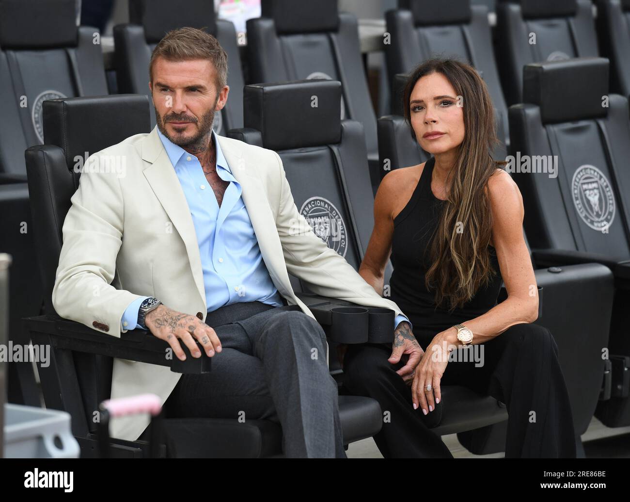 Fort Lauderdale FL, USA. 25th July, 2023. David Beckham and Victoria ...