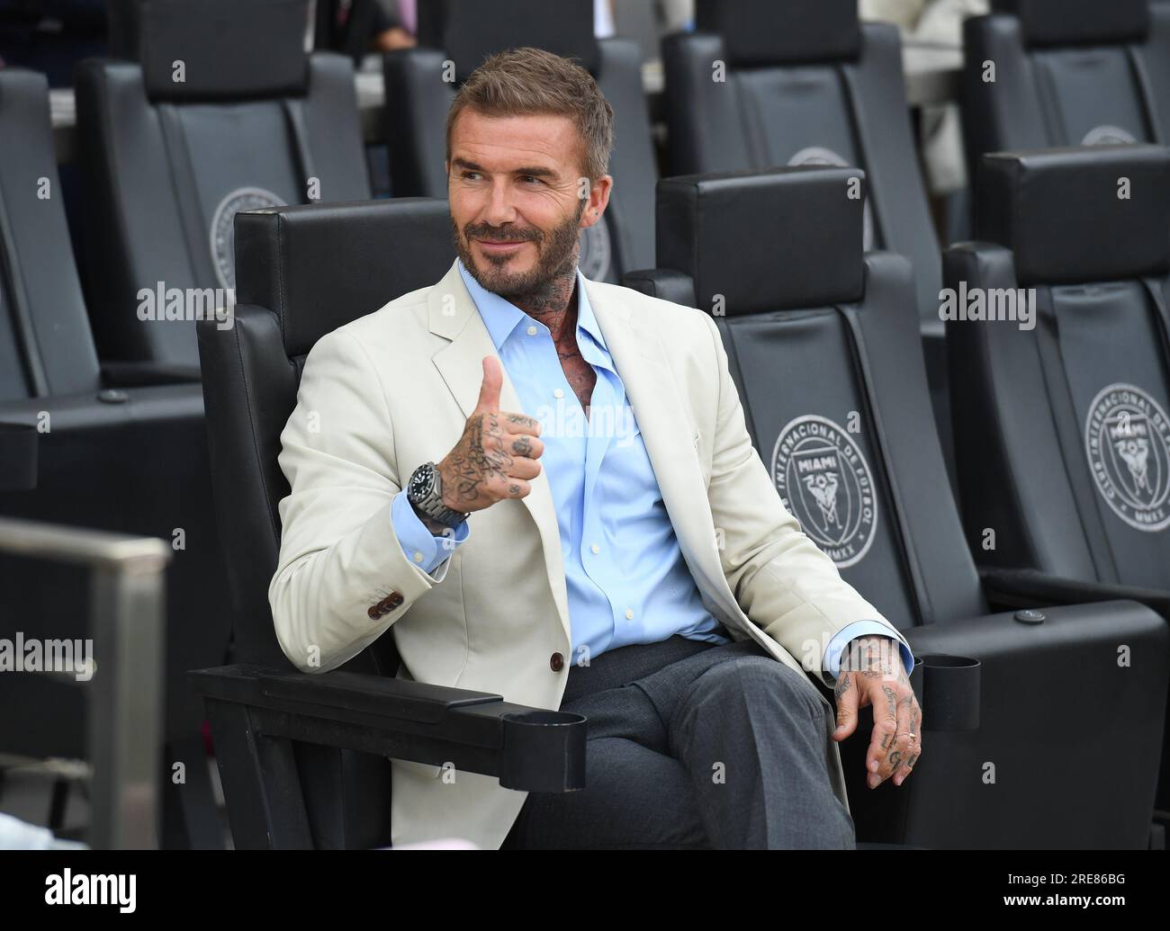 Fort Lauderdale FL, USA. 25th July, 2023. David Beckham is seen before ...