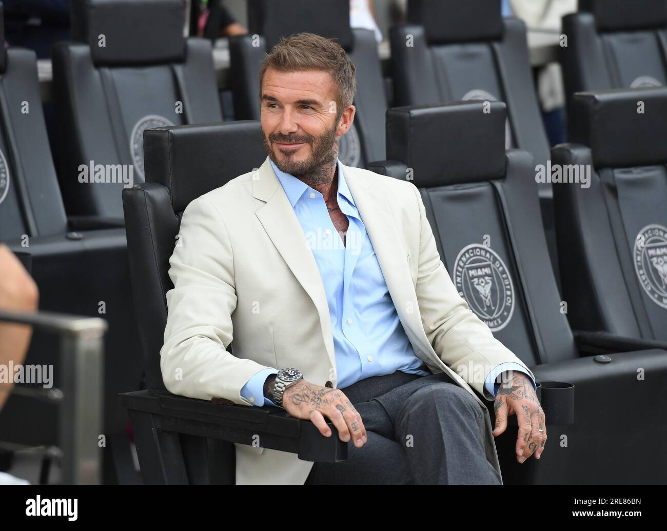 Fort Lauderdale FL, USA. 25th July, 2023. David Beckham is seen before ...