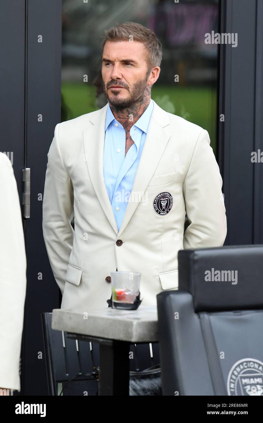 Fort Lauderdale FL, USA. 25th July, 2023. David Beckham is seen before ...