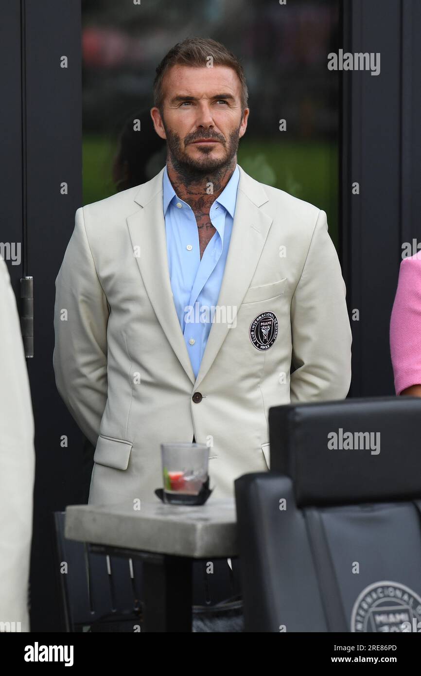 Fort Lauderdale FL, USA. 25th July, 2023. David Beckham is seen before ...
