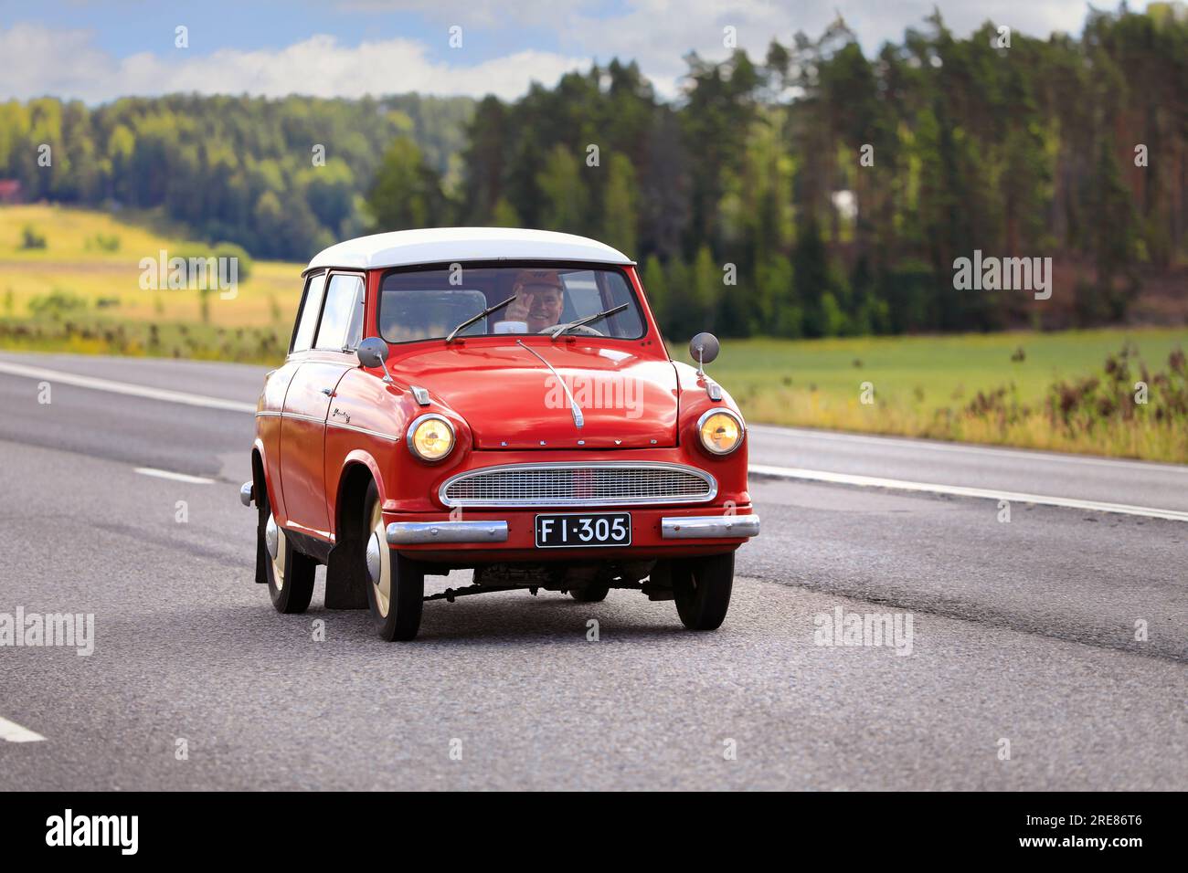 Red Borgward Lloyd Alexander TS classic compact car on Borgward Car ...