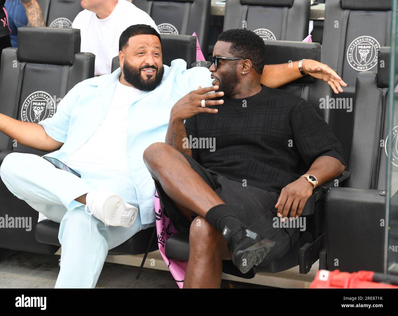 Fort Lauderdale FL, USA. 25th July, 2023. DJ Khaled and Sean Combs are ...
