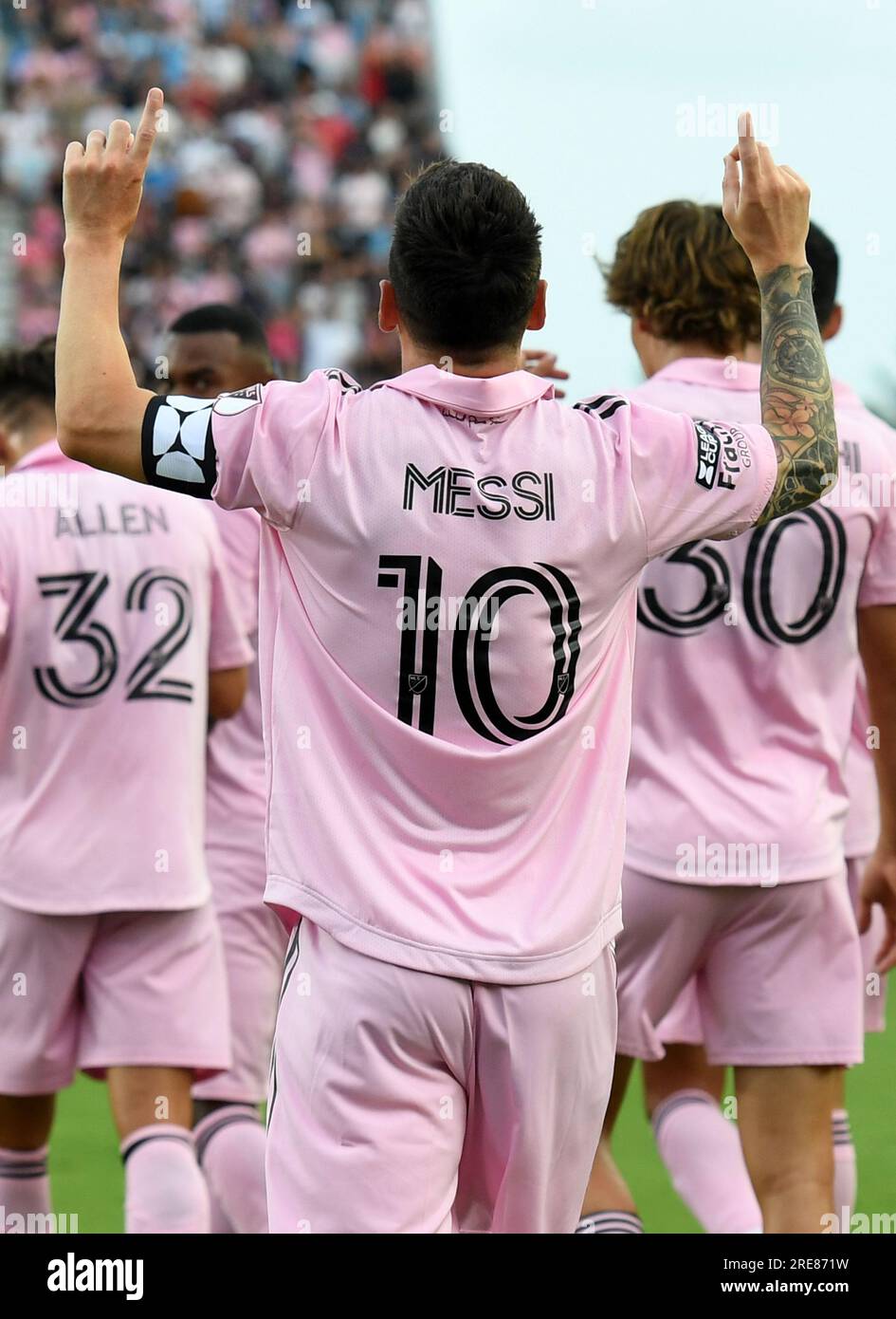 Fort Lauderdale FL, USA. 25th July, 2023. Lionel Messi of Inter Miami ...