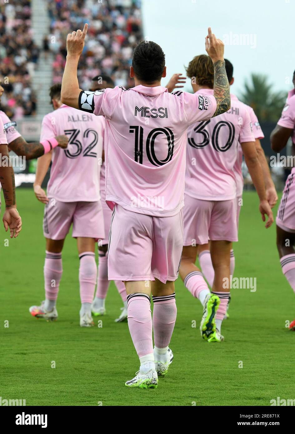 Fort Lauderdale FL, USA. 25th July, 2023. Lionel Messi of Inter Miami ...