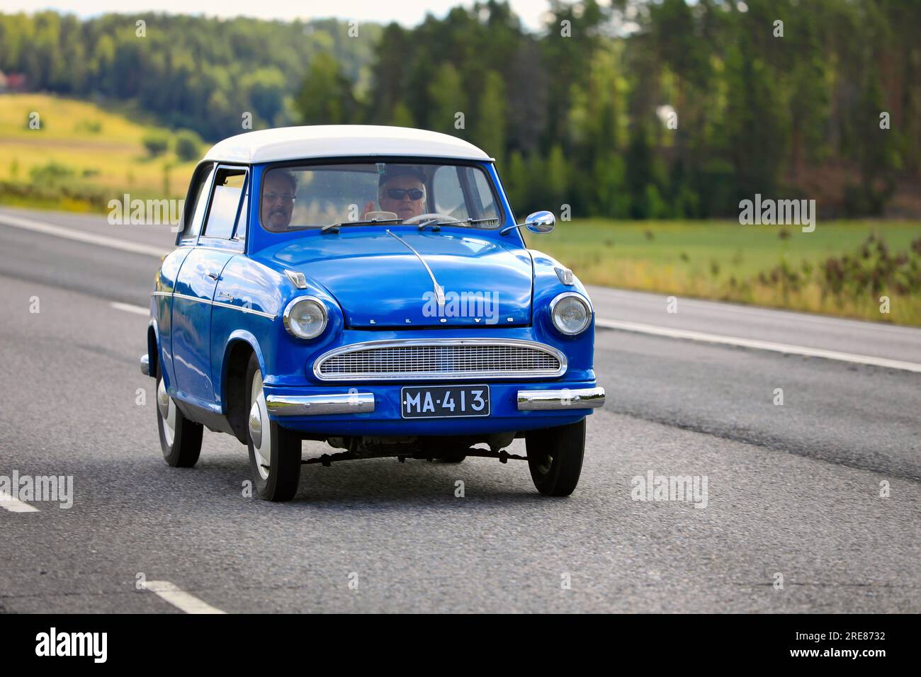 Blue Borgward Lloyd Alexander TS classic compact car on Borgward Car ...