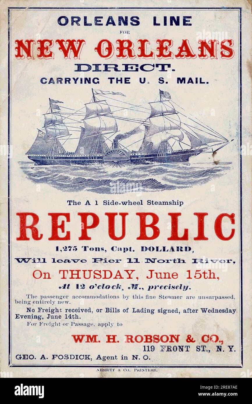Vintage Clipper Ship Sailing advertisments Stock Photo - Alamy