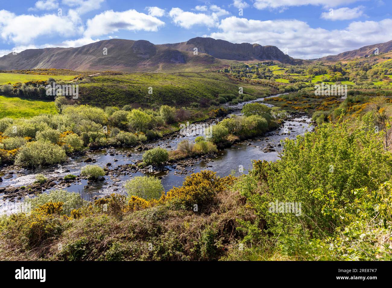 Sceniv view from River Caragh viewing point, on the Ring of Kerry ...