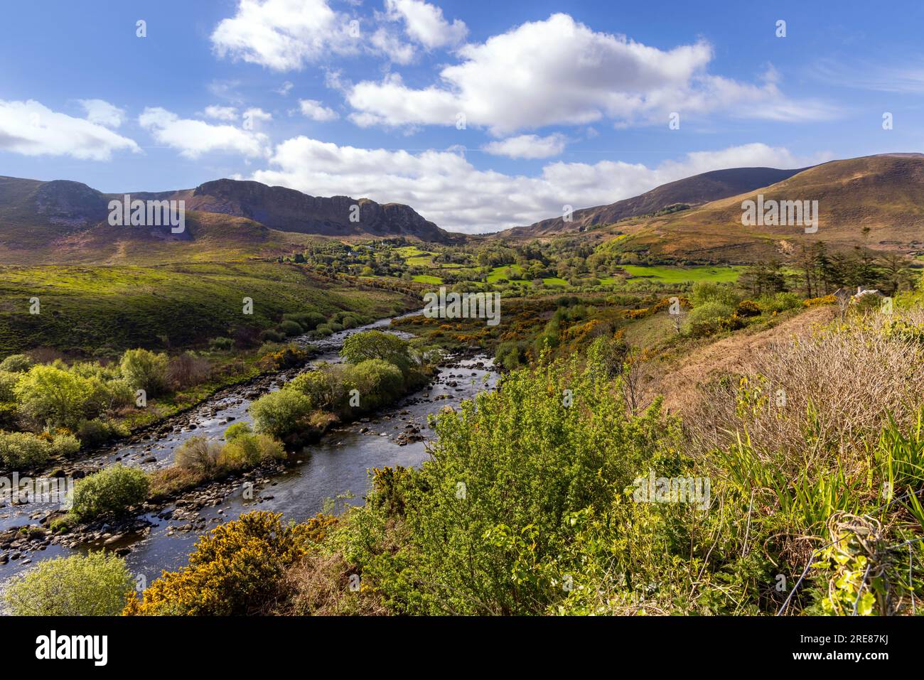 Sceniv view from River Caragh viewing point, on the Ring of Kerry ...