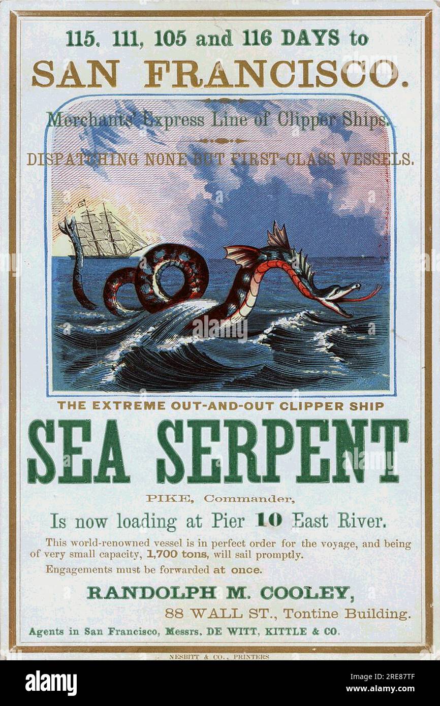 Vintage usa clipper sailing ads hi-res stock photography and images - Alamy
