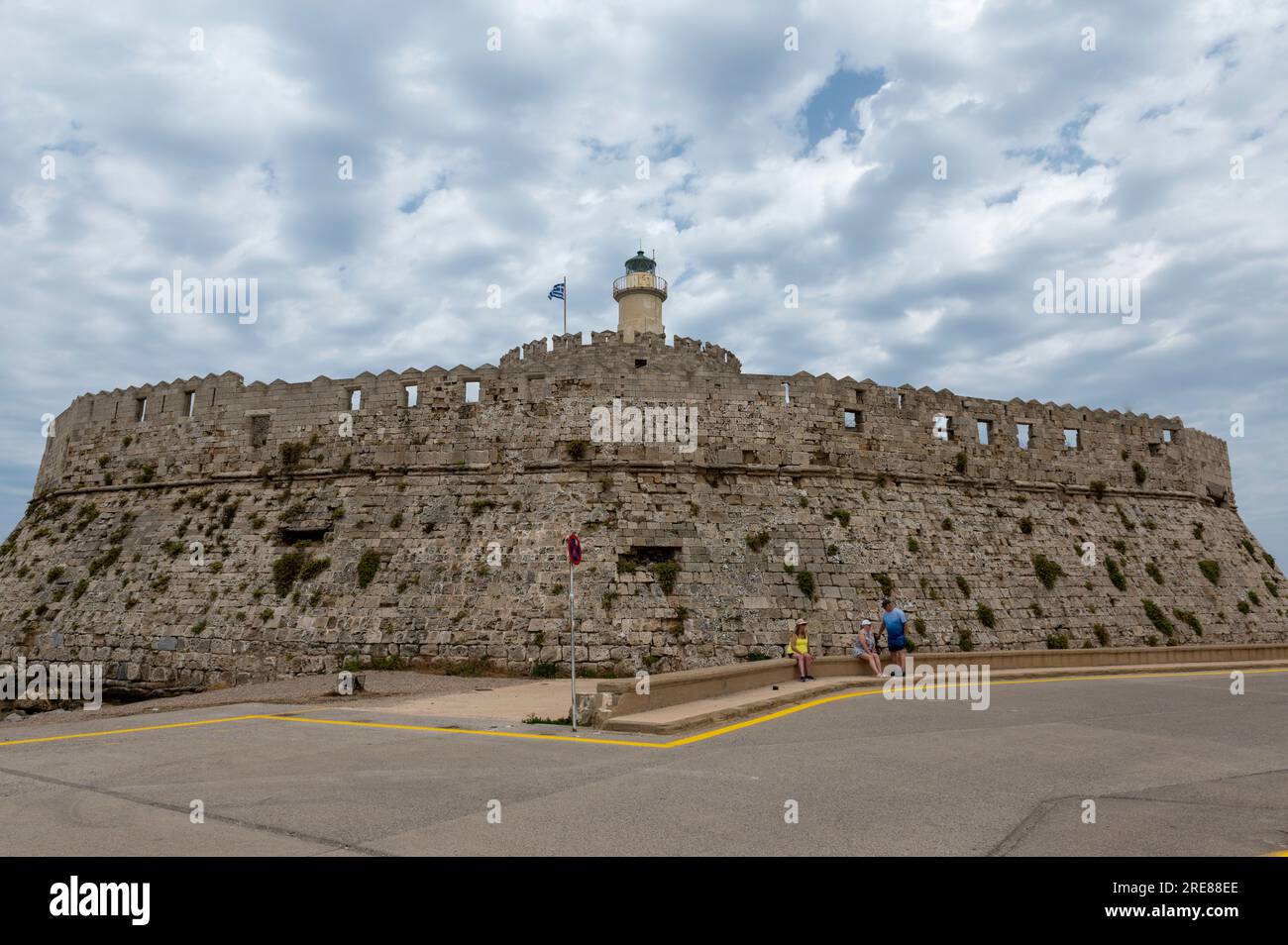 Saint Nicholas Fort in Rhodes Stock Photo - Alamy