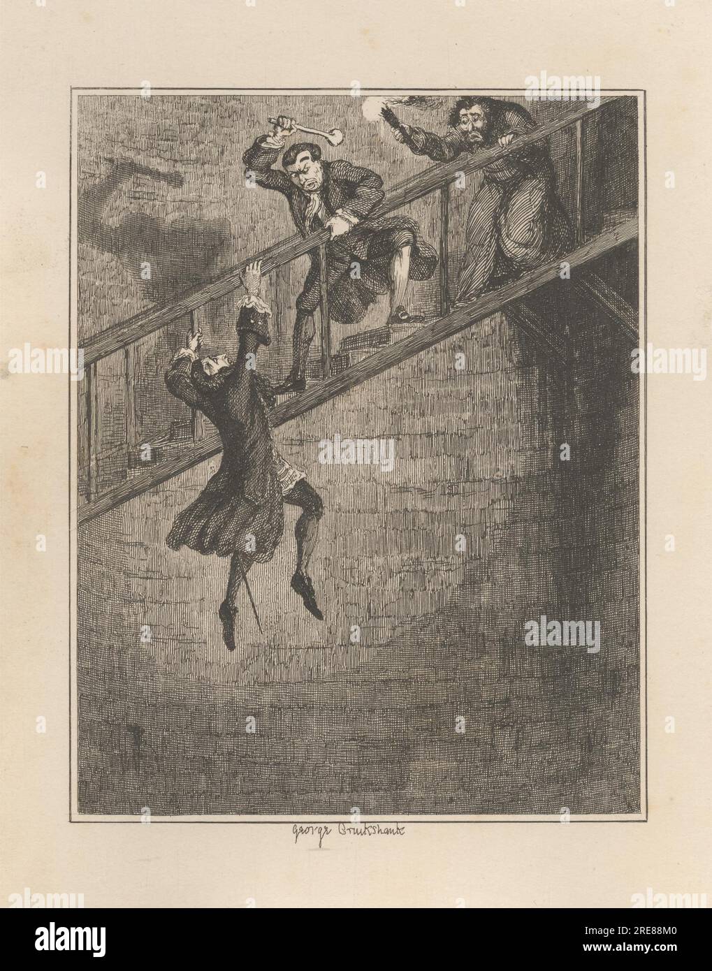 Jonathan wild throwing sir rowland trenchard hi-res stock photography ...