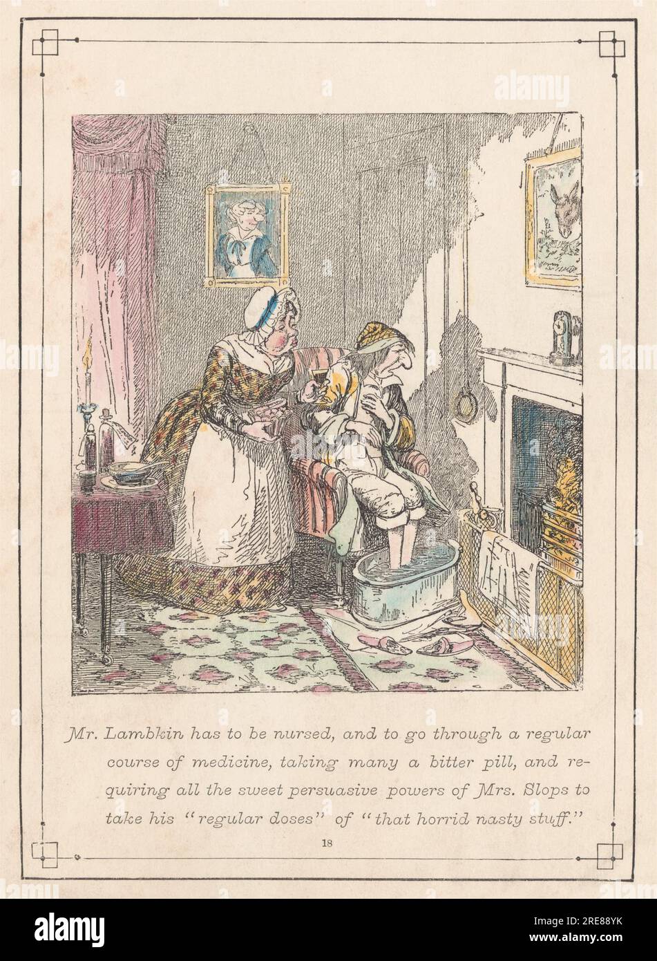 Illustrations from Mr. Lambkin, plate 18 by George Cruikshank Stock ...