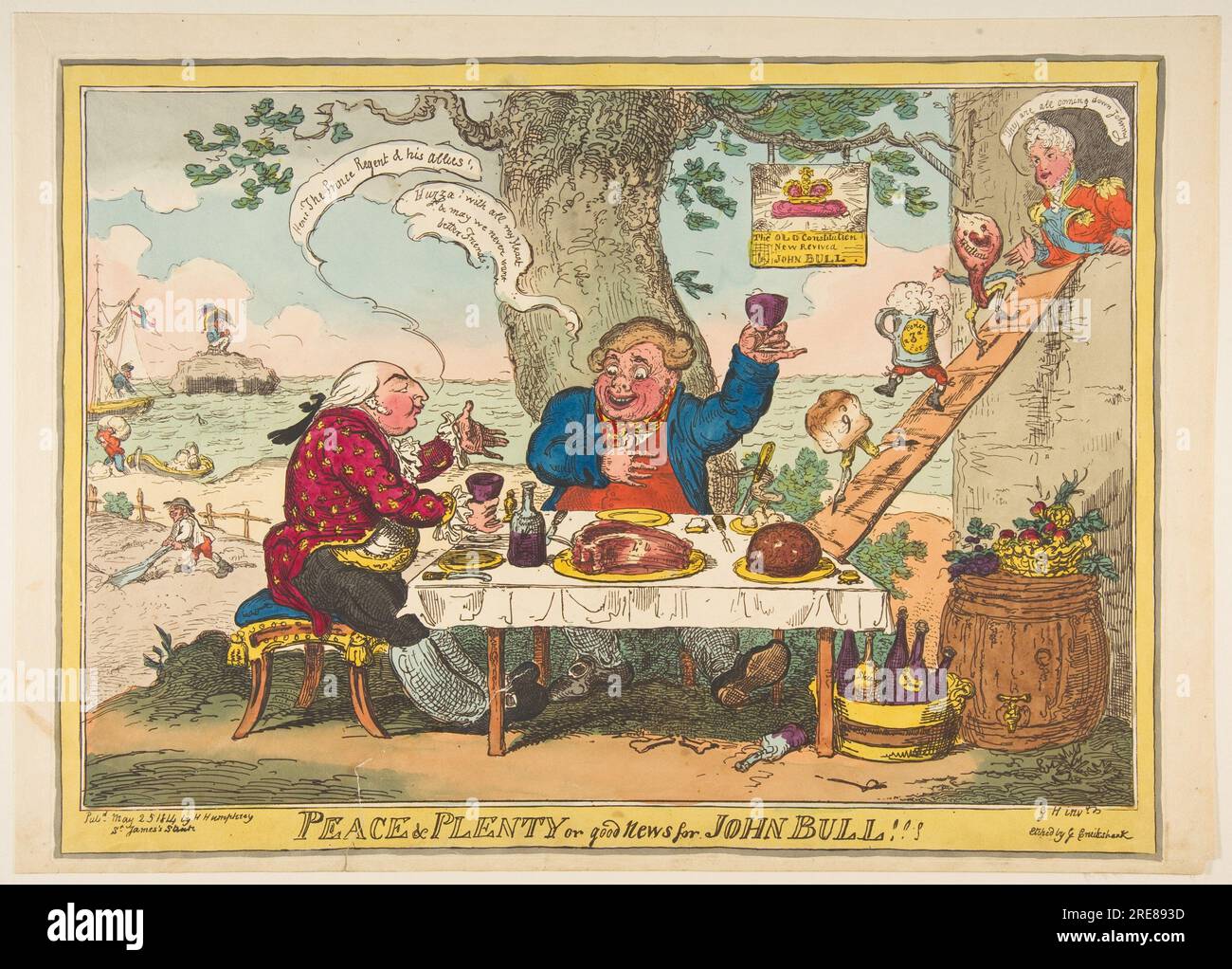 Peace and Plenty or Good News for John Bull!!! 25 May 1814 by George ...