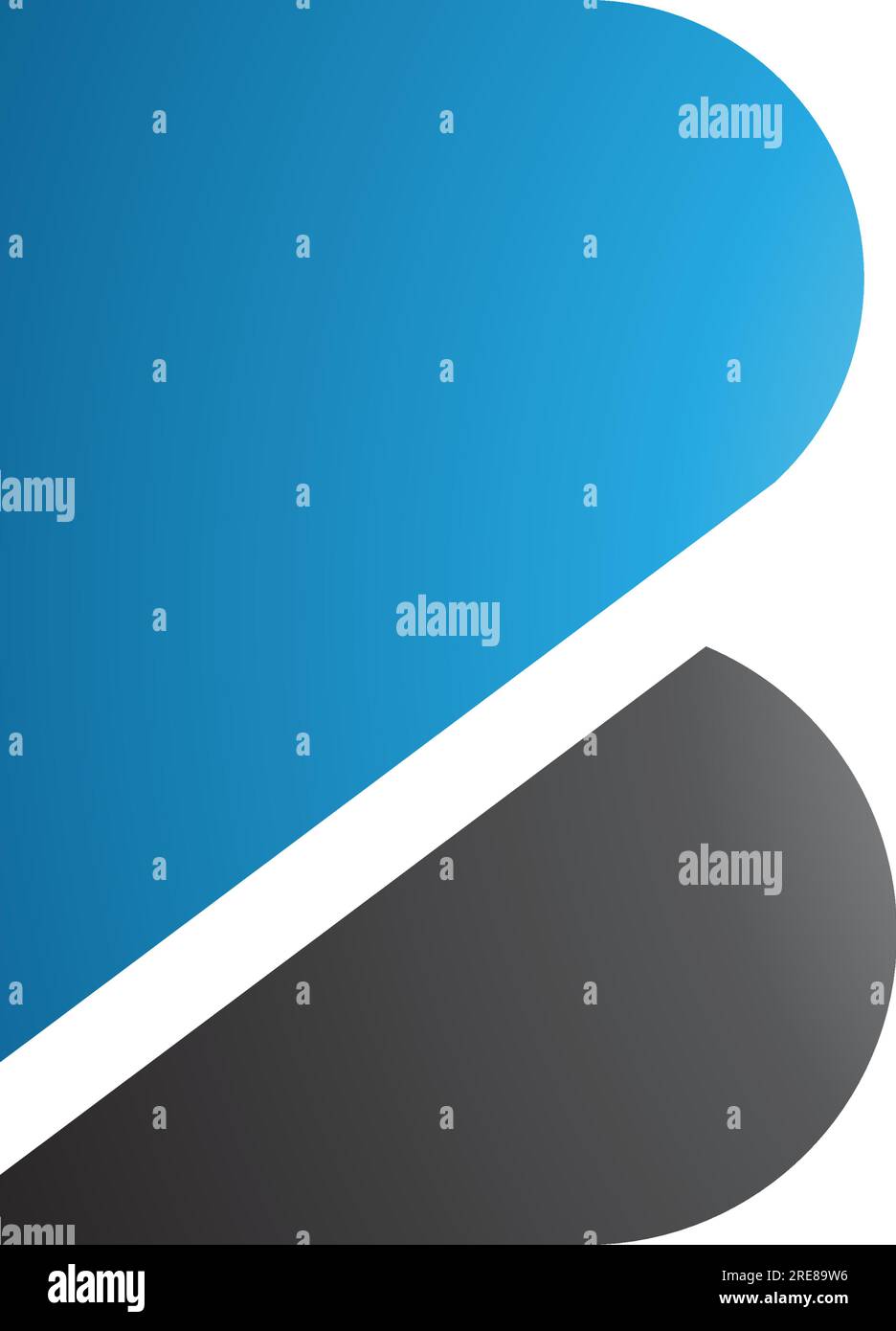 Blue and Black Bold Letter B Icon on a White Background Stock Vector ...