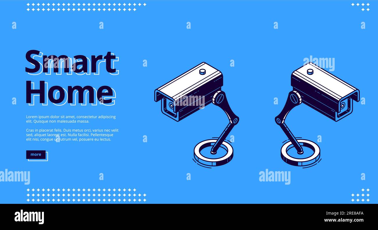 Smart home banner. Internet of things security technologies concept ...