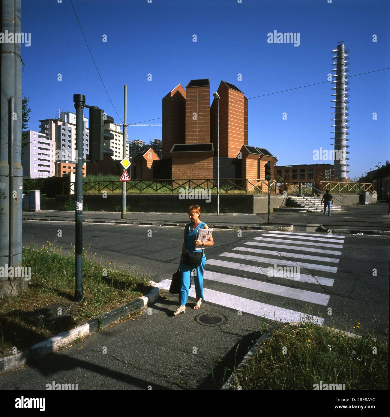 Torino, Italy - May 2007: The Santo Volto Church. Designed by Swiss ...