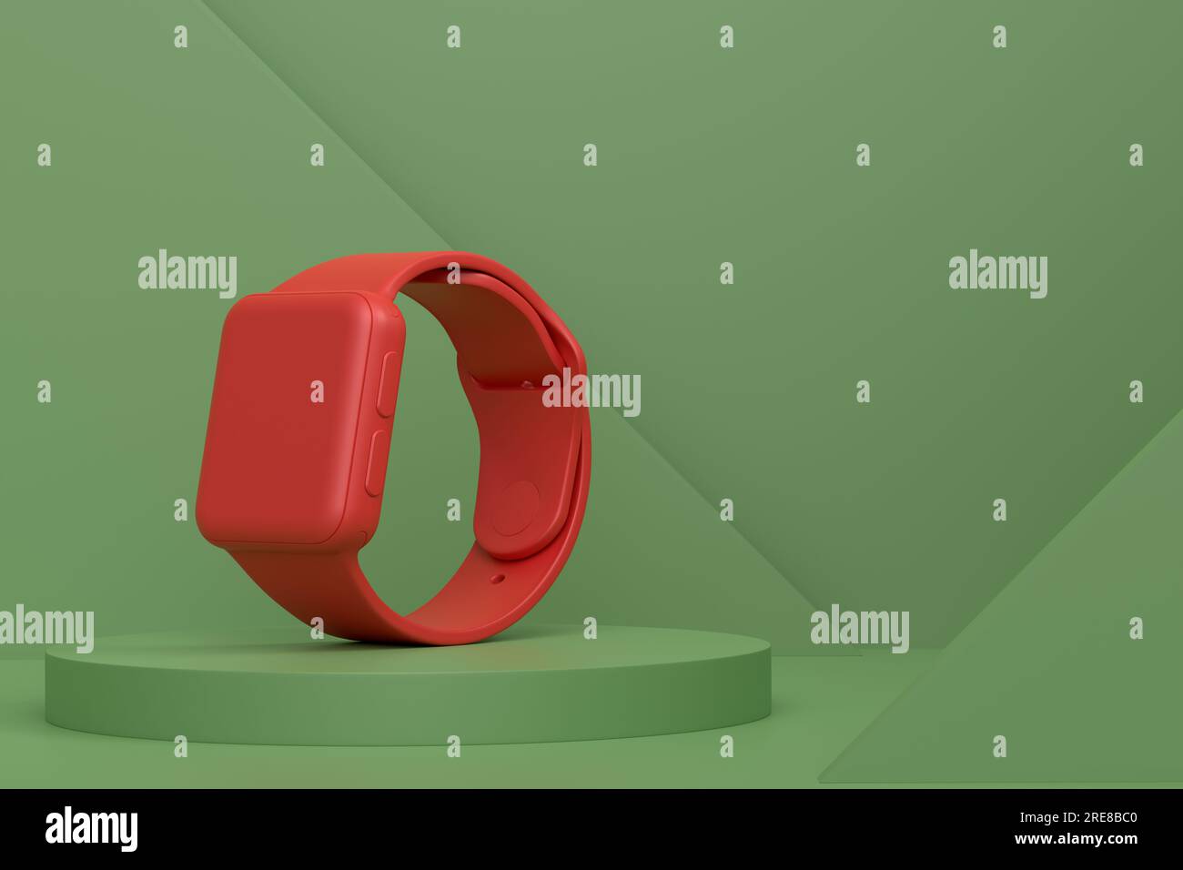 Abstract scene or podium with smart watch or fitness tracker on ...