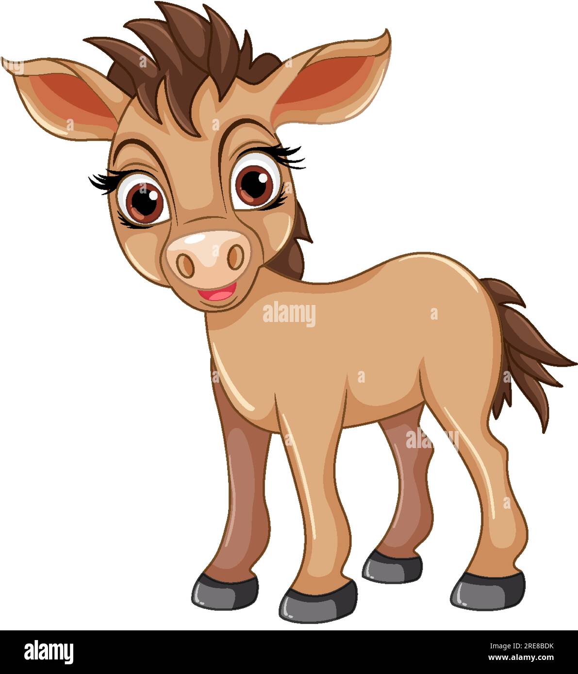 Cute horse cartoon isolated illustration Stock Vector Image & Art - Alamy