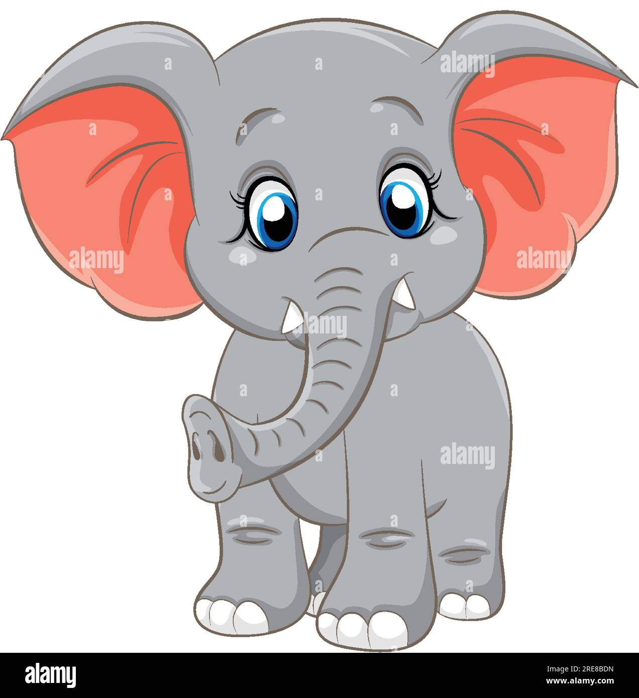 Cute Elephant Cartoon Character illustration Stock Vector Image & Art ...