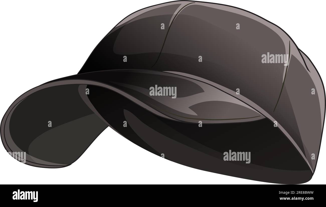 Isolated black cap cartoon illustration Stock Vector Image & Art - Alamy