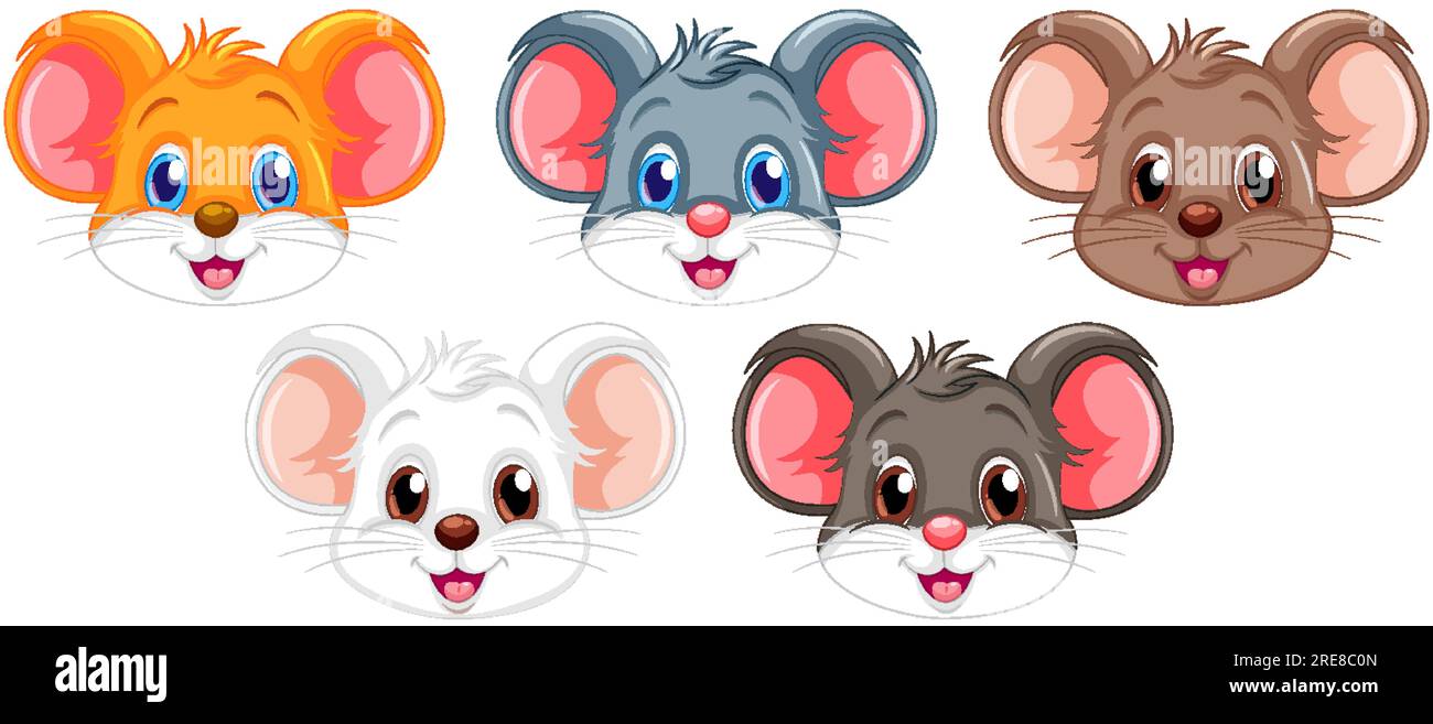 Cute Mouse Cartoon Characters illustration Stock Vector Image & Art - Alamy