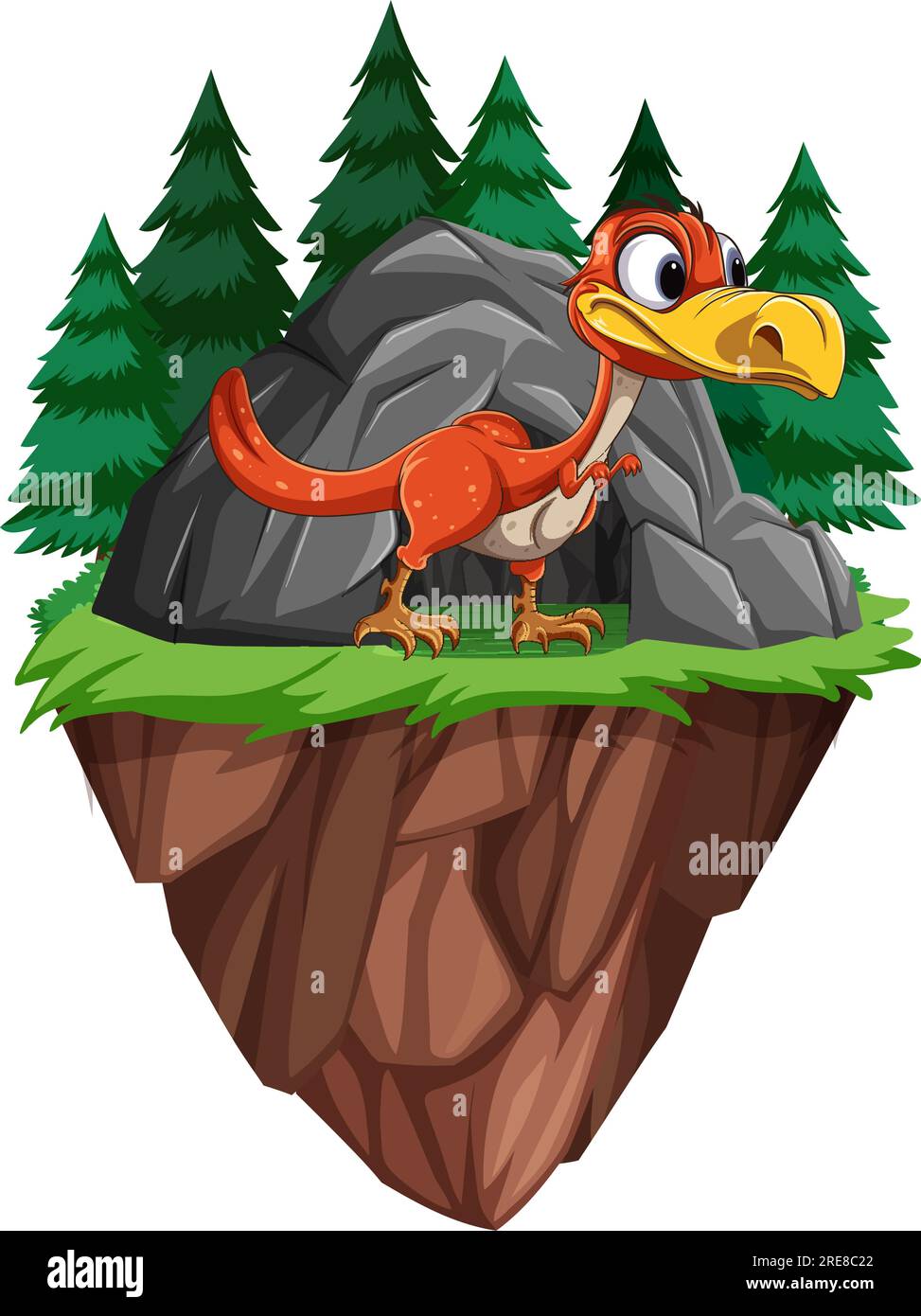 Funny Exotic Dinosaur Cartoon illustration Stock Vector Image & Art - Alamy