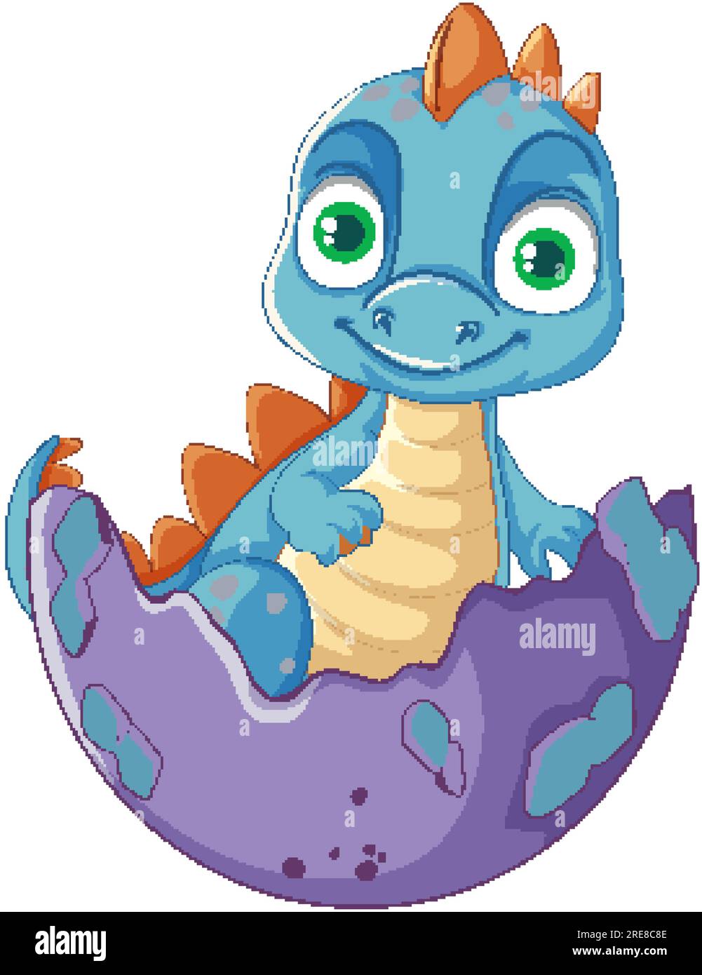 Happy cartoon dinosaur character smiling illustration Stock Vector ...