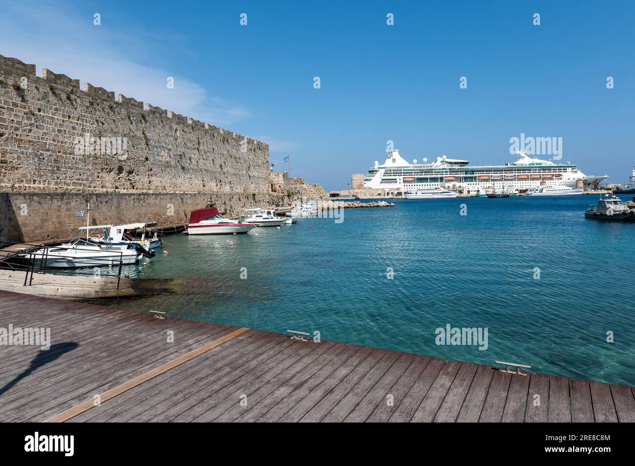 Harbor Area around Rhodes City Stock Photo - Alamy