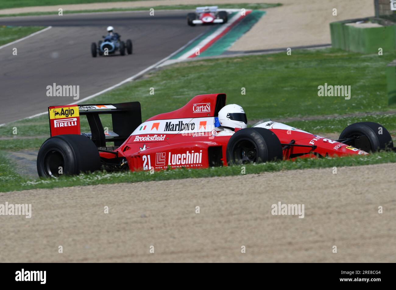 6 May 2018: unknown run with historic Formula 1 1990 Scuderia Italia ...