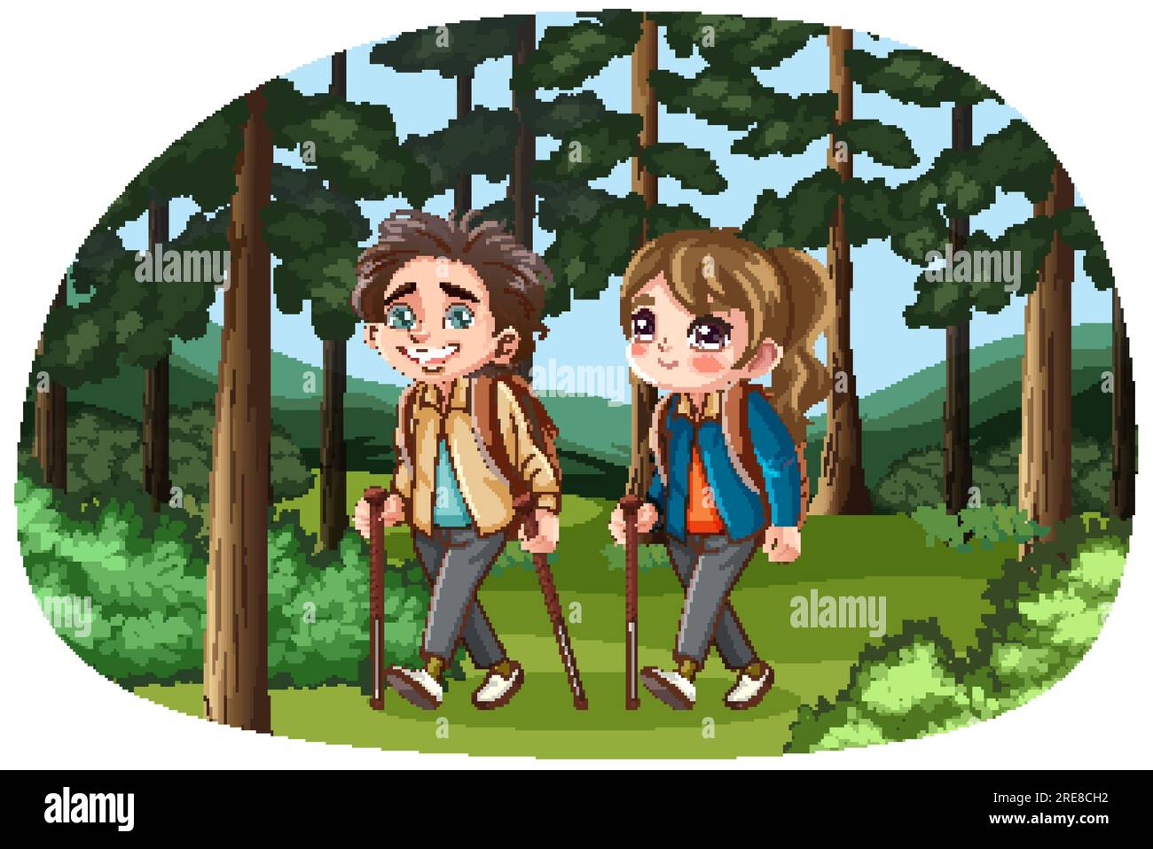 Leisurely stroll vector vectors hi-res stock photography and images - Alamy