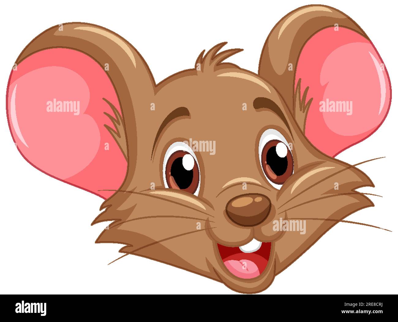 Cute rat face with smiley face illustration Stock Vector Image & Art ...