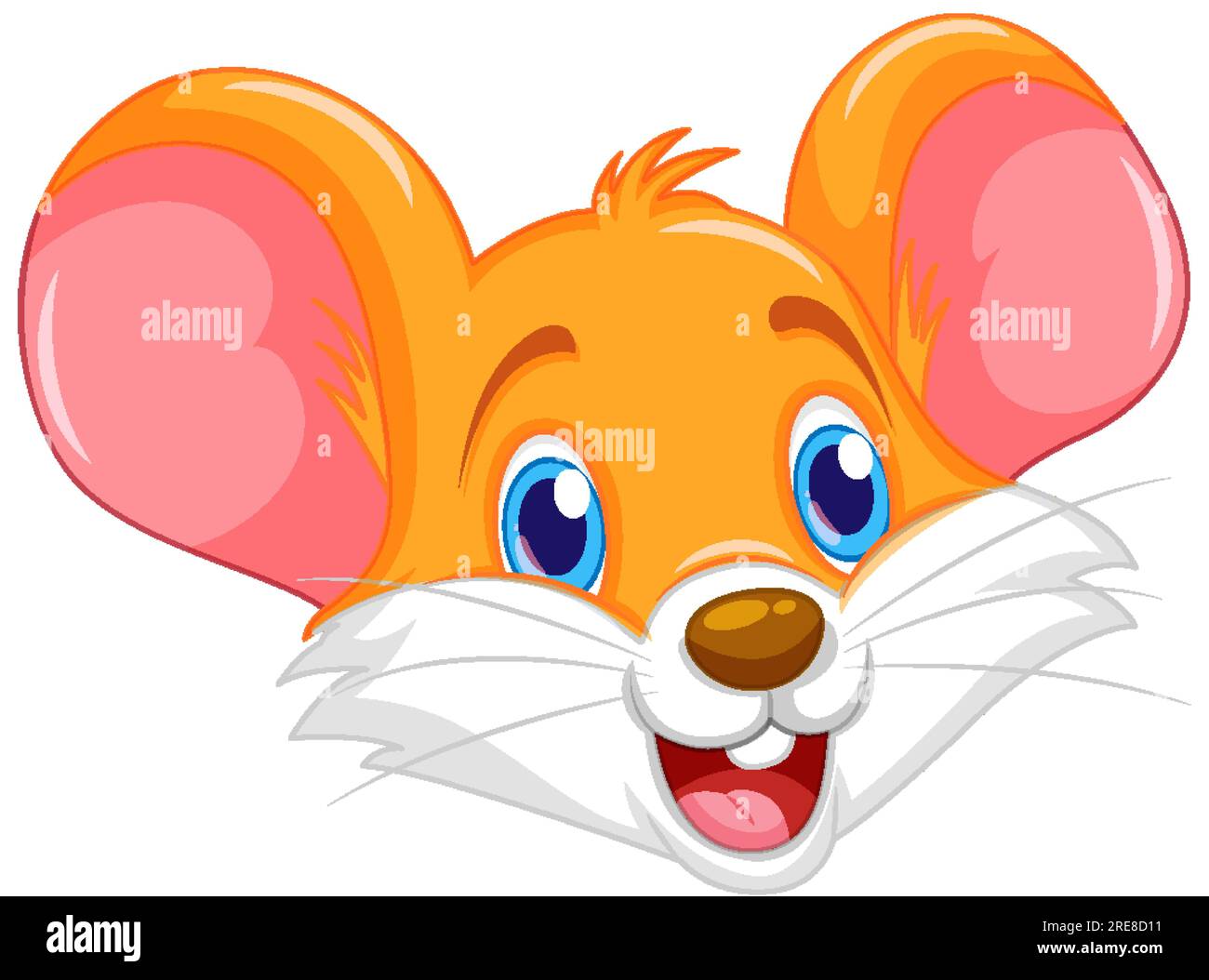 Cute rat face with smiley face illustration Stock Vector Image & Art ...