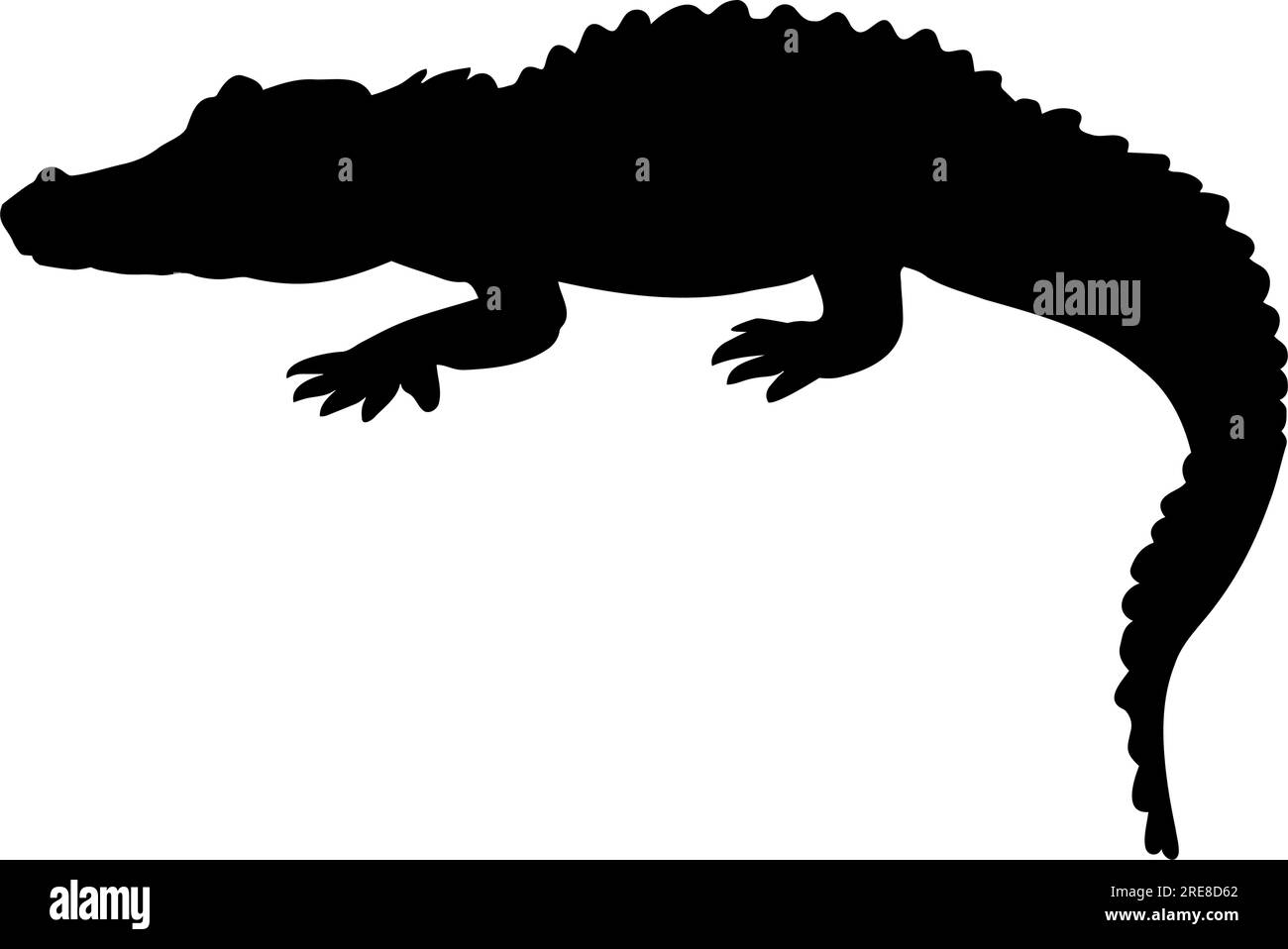 Crocodile alligator silhouette isolated. Vector illustration Stock ... Crocodile alligator silhouette isolated. Vector illustration Stock ...
