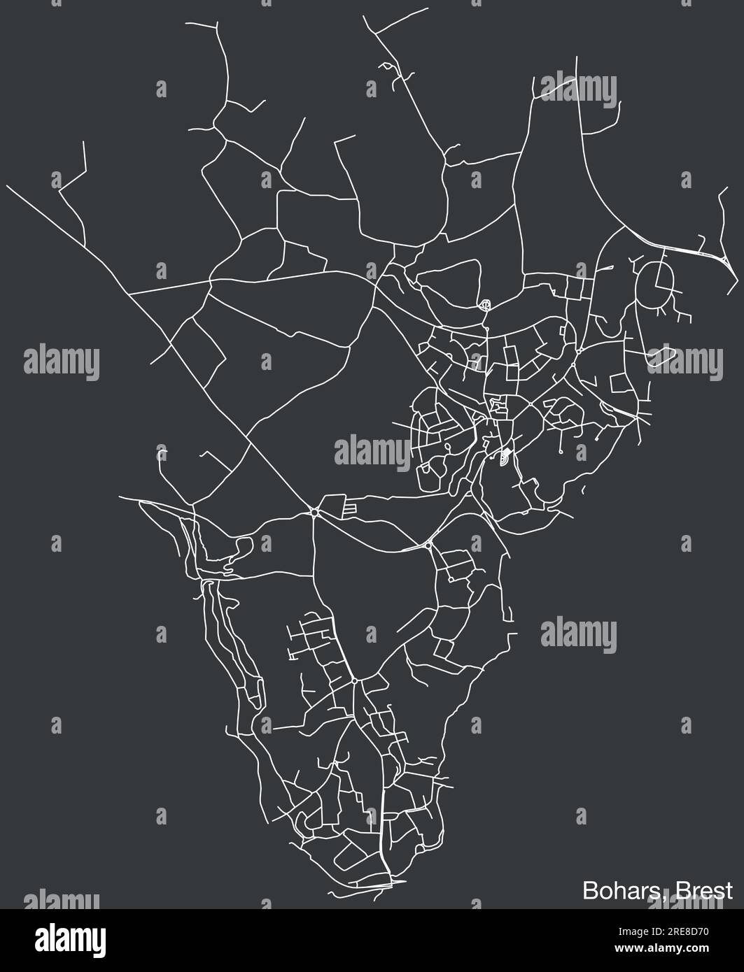 Street roads map of the BOHARS COMUNE, BREST Stock Vector Image & Art ...