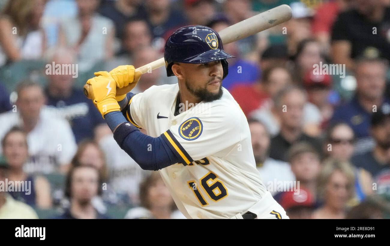 Milwaukee Brewers' Blake Perkins during the second inning of a baseball ...