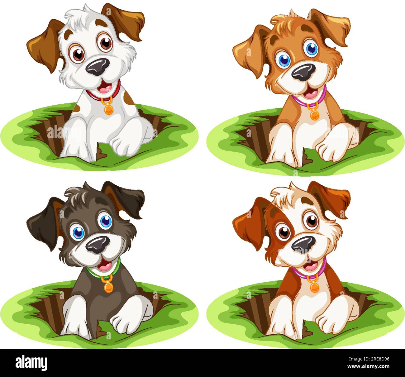 Cute Dog Cartoon Character illustration Stock Vector Image & Art - Alamy