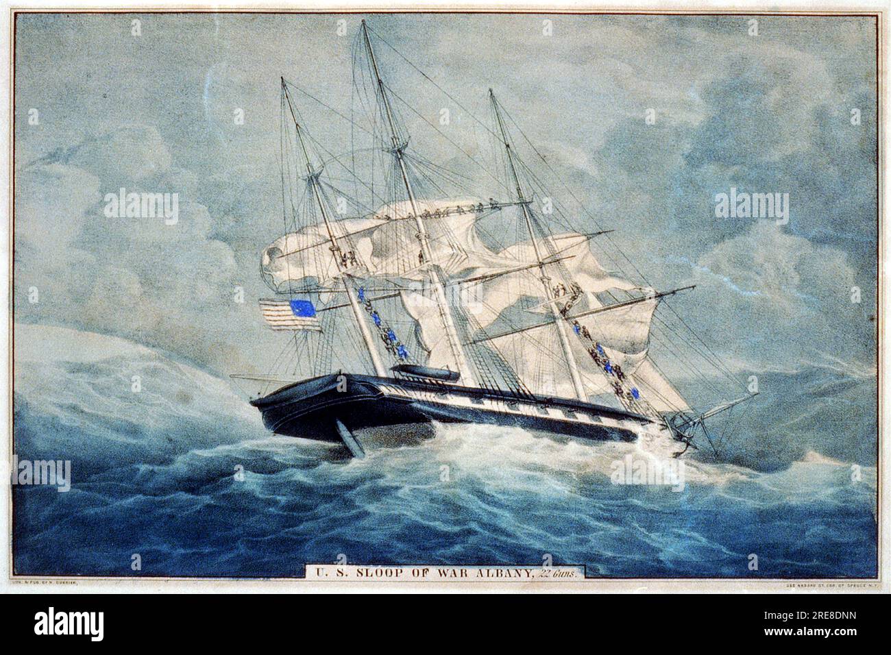 Vintage maritime lithographs hi-res stock photography and images - Alamy