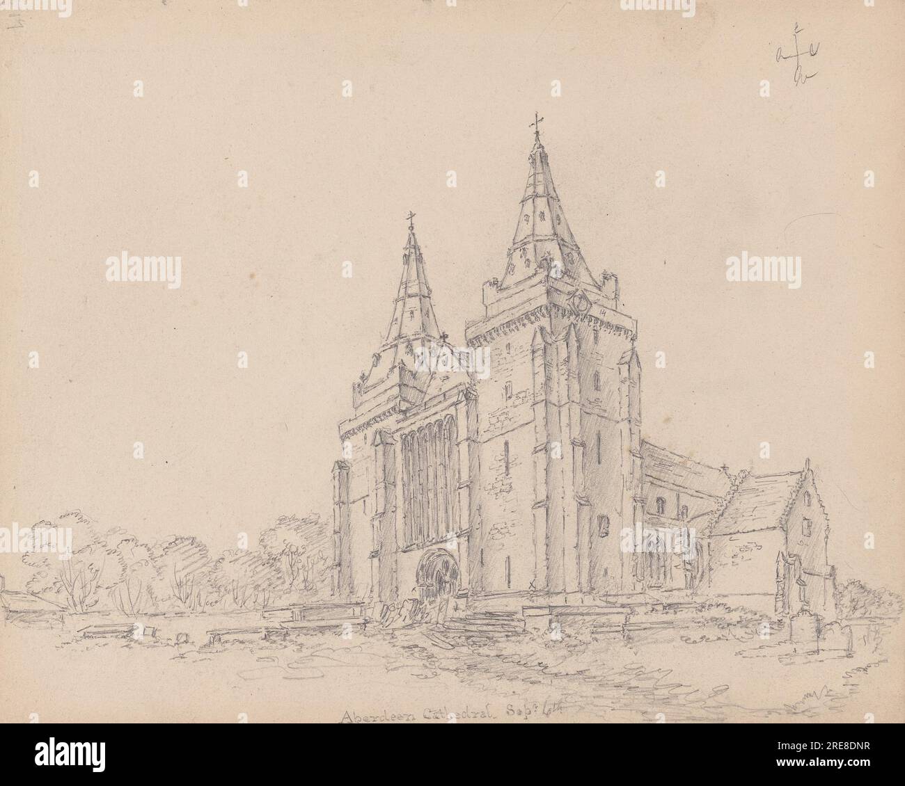 Cathedral Church of St. Machar, Scotland 1792 by James Moore Stock ...