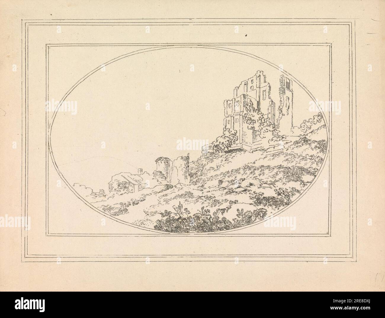 Corfe Castle by James Moore Stock Photo - Alamy