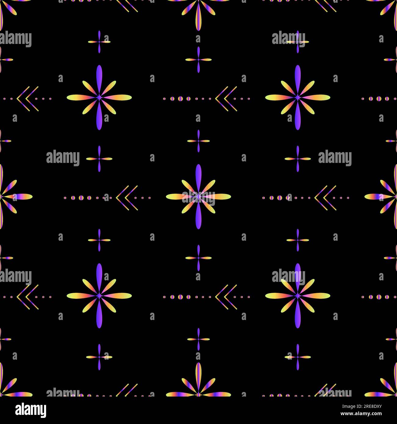 holographic pattern seamless esoteric dot ornament vector black ...