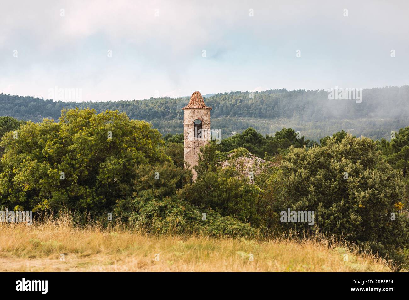 Romanesque church hermitage located in the mountain of La Mussara ...
