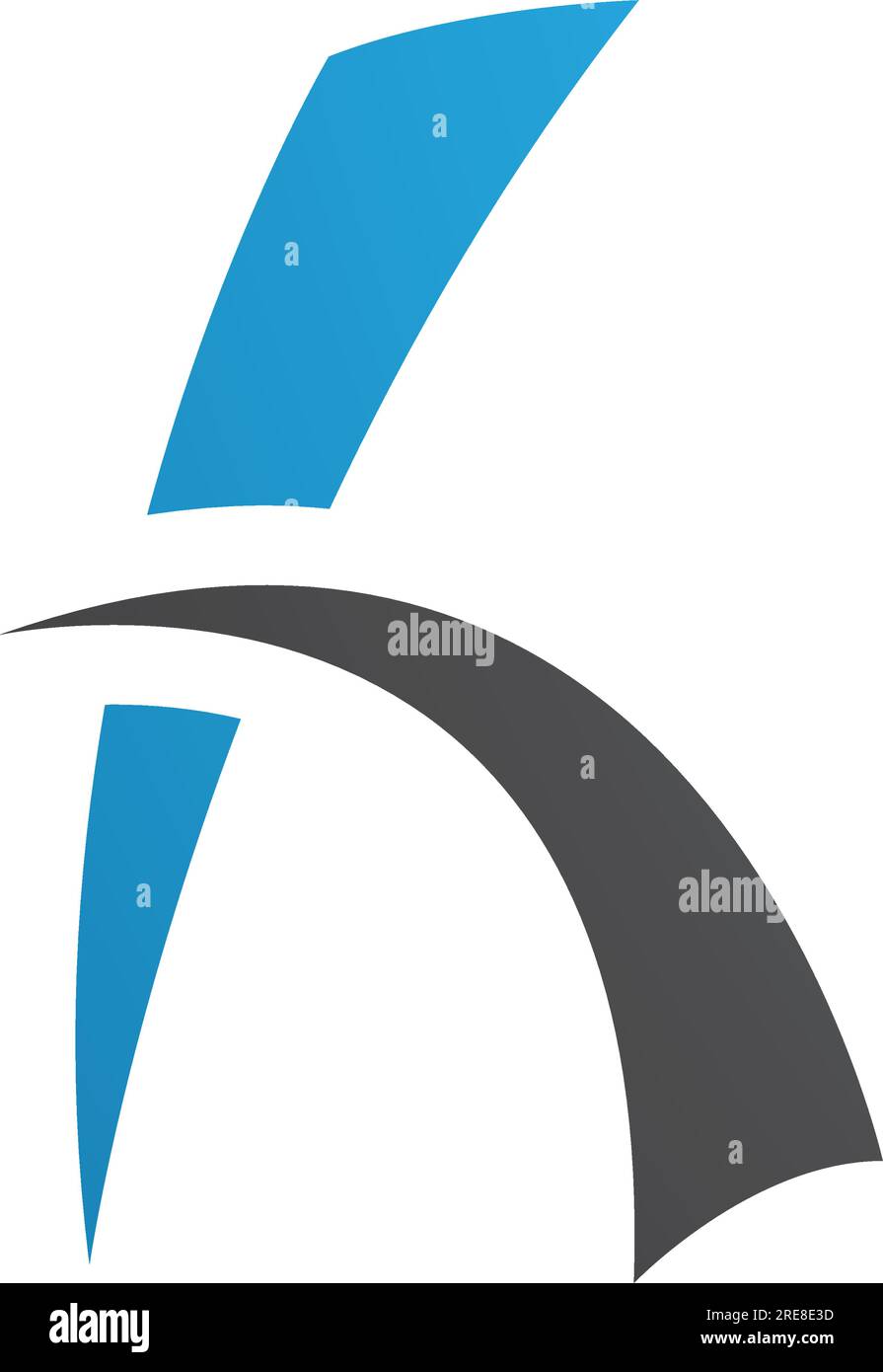 Blue and Black Letter H Icon with Spiky Lines on a White Background ...